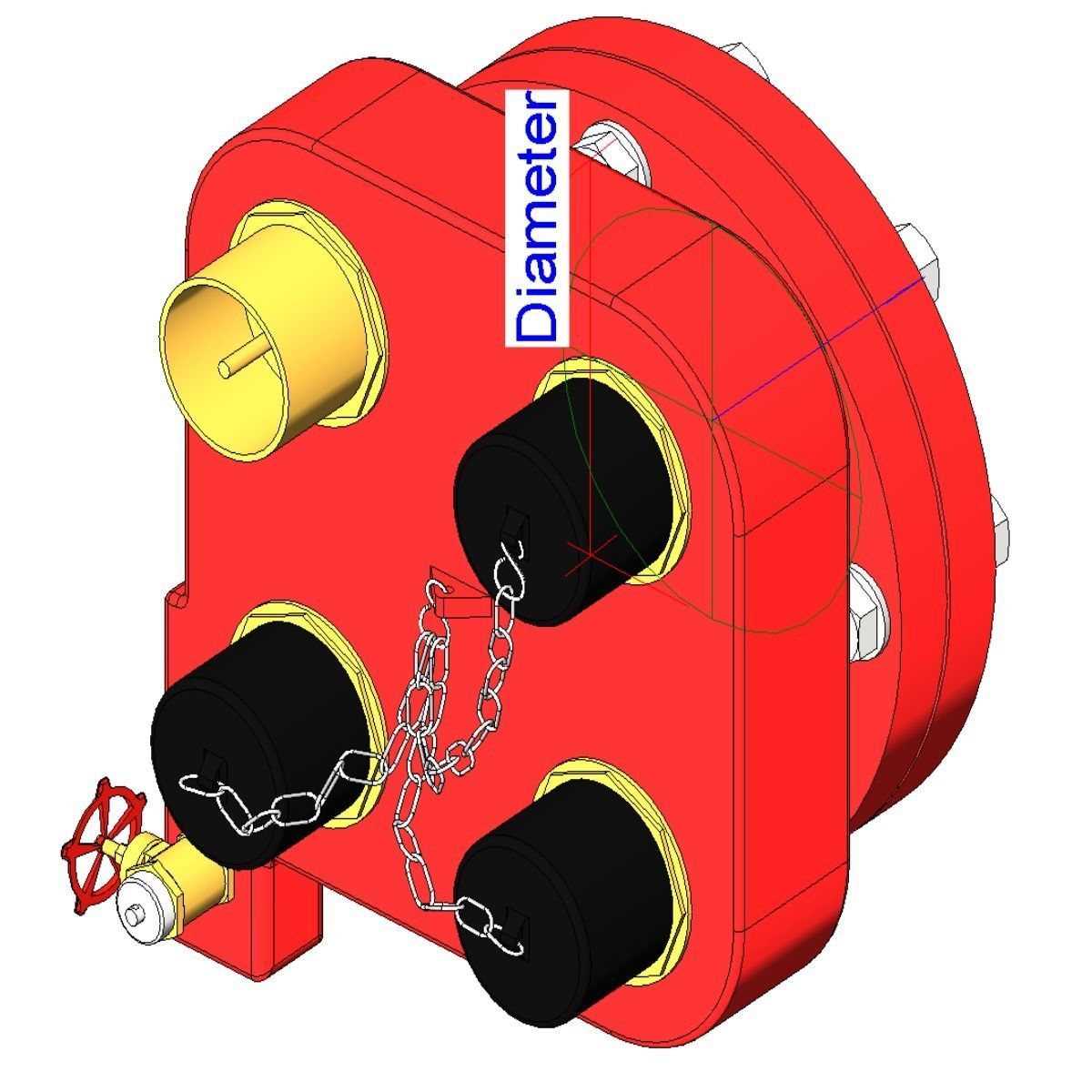 Fire Fighting 2Way -4Way Breeching Inlet 3D model 3D printable | CGTrader