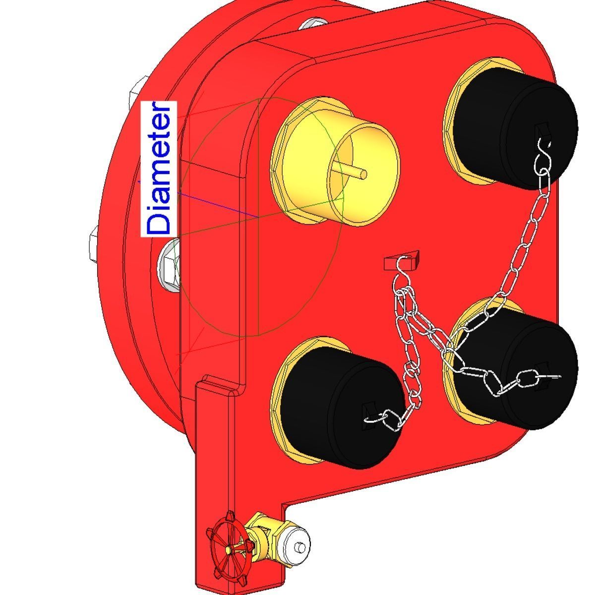 Fire Fighting 2Way -4Way Breeching Inlet 3D model 3D printable | CGTrader