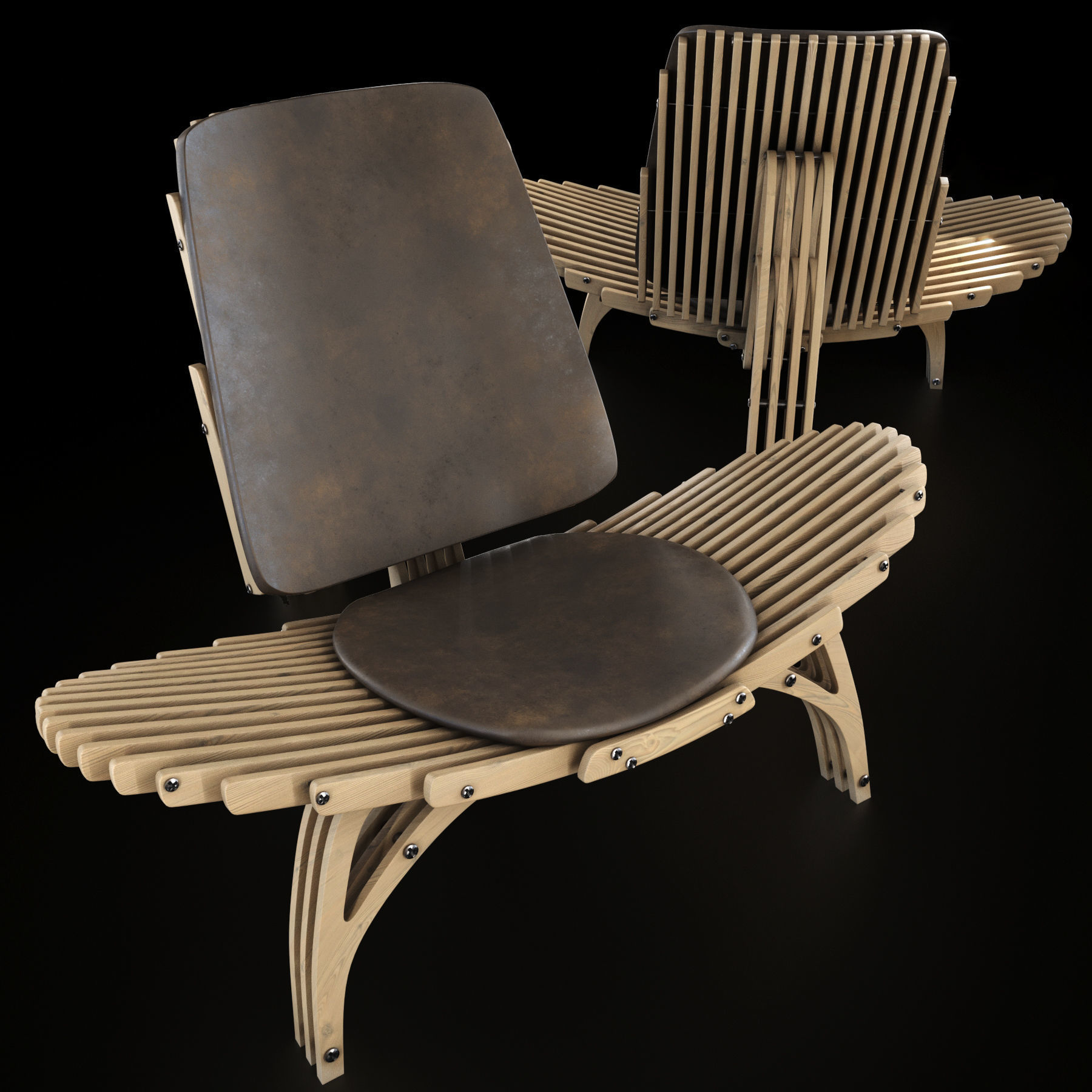 Parametric chair Longwood 3D model | CGTrader