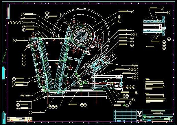 3D model Sandvik jm806 jaw crusher complete drawing