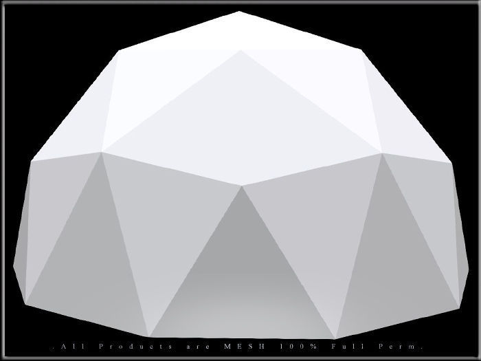 Ico Sphere - Half 3D asset | CGTrader