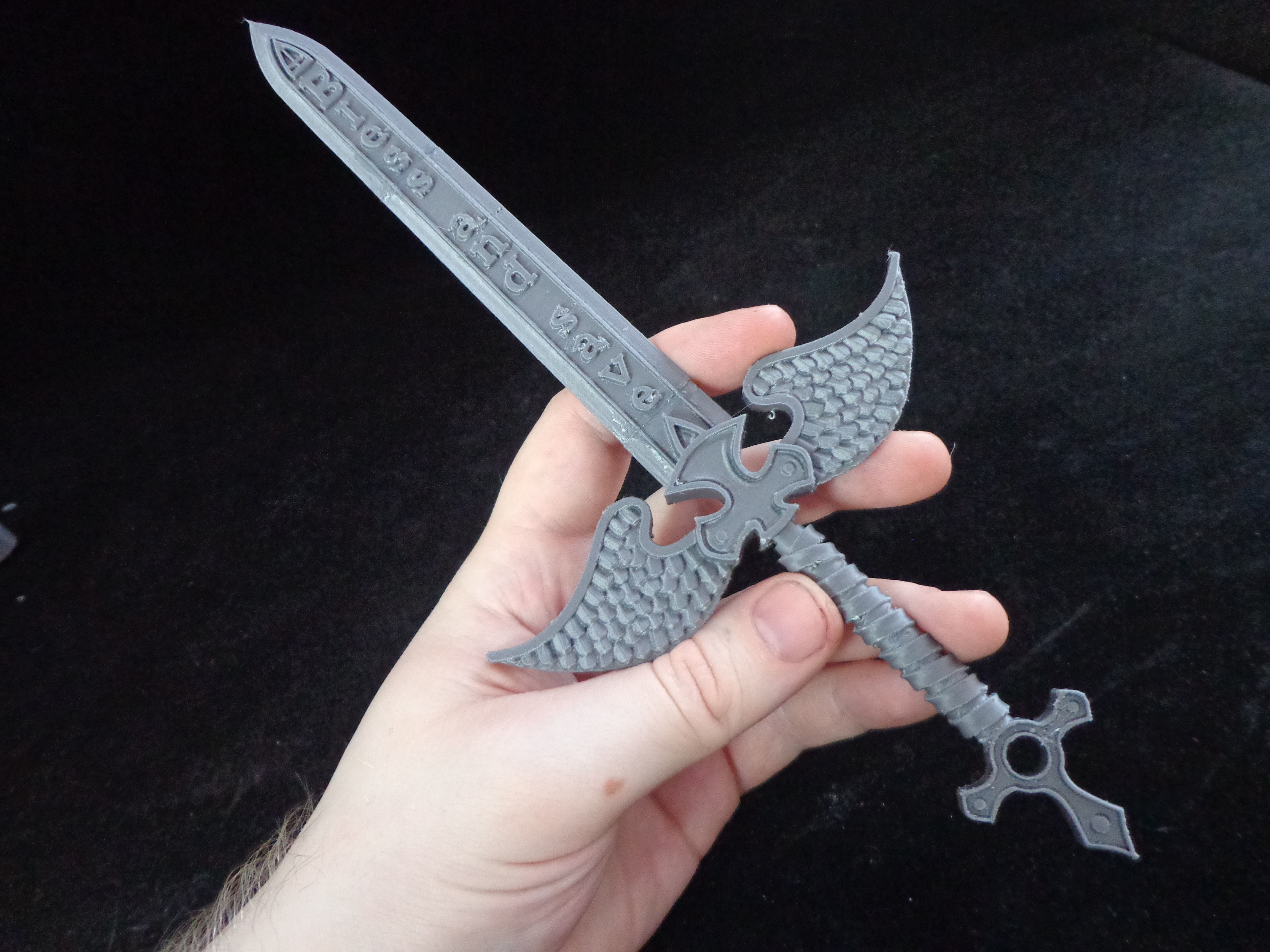 winged sword 3d print 3D model 3D printable | CGTrader