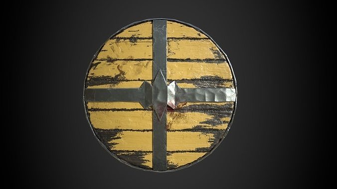 3D model Viking historical yellow shield VR / AR / low-poly | CGTrader