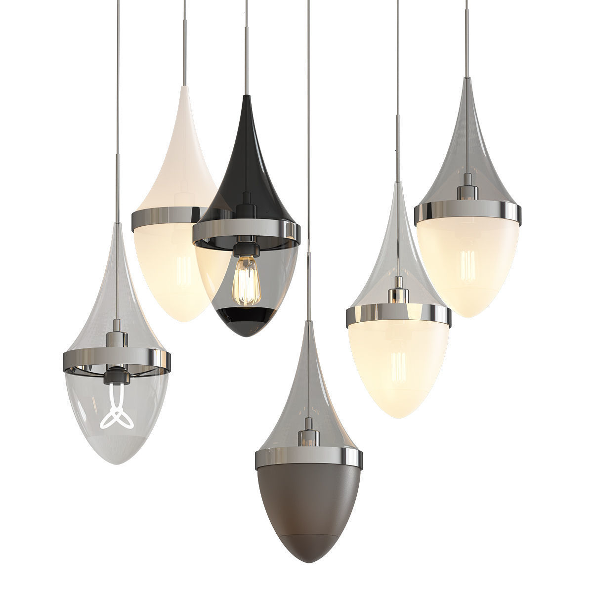 Tech Lighting Pendants 3D model | CGTrader
