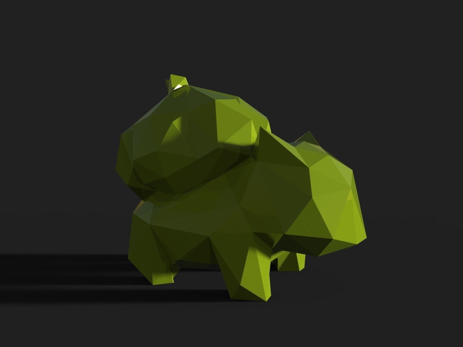 Bulbasaur Low Poly 3D model 3D printable | CGTrader