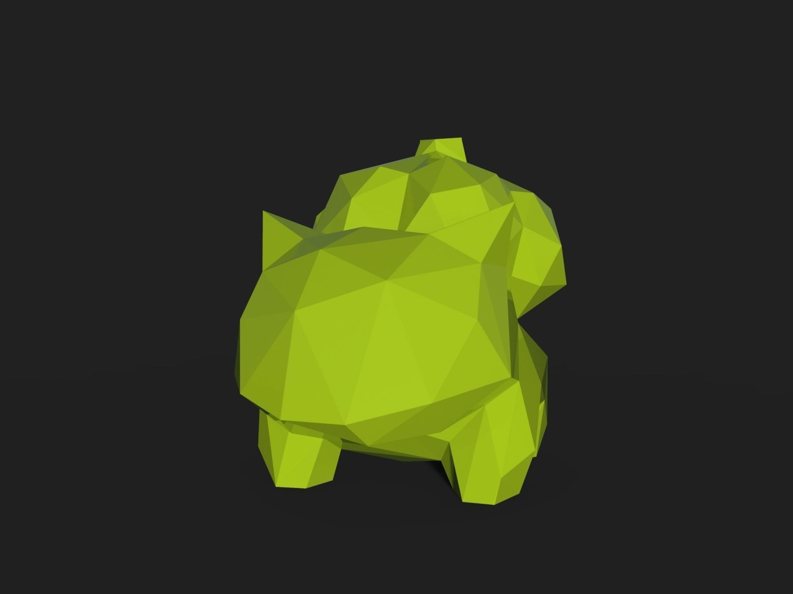 Bulbasaur Low Poly 3D model 3D printable | CGTrader