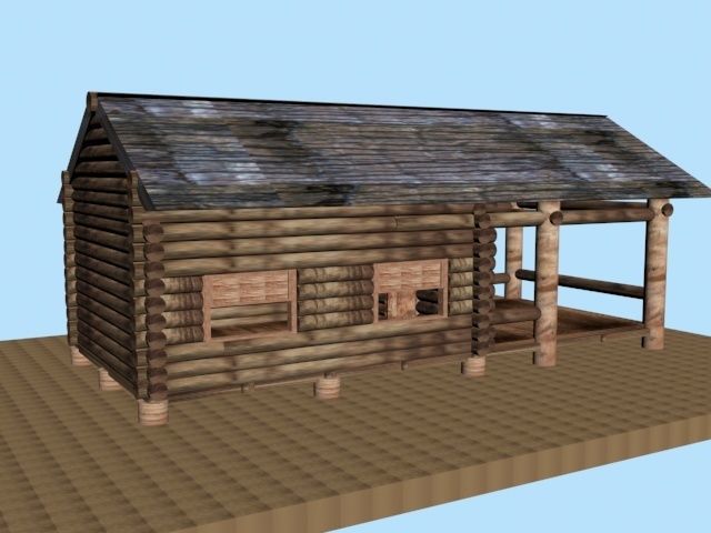 3D model Log Cabin VR / AR / low-poly | CGTrader