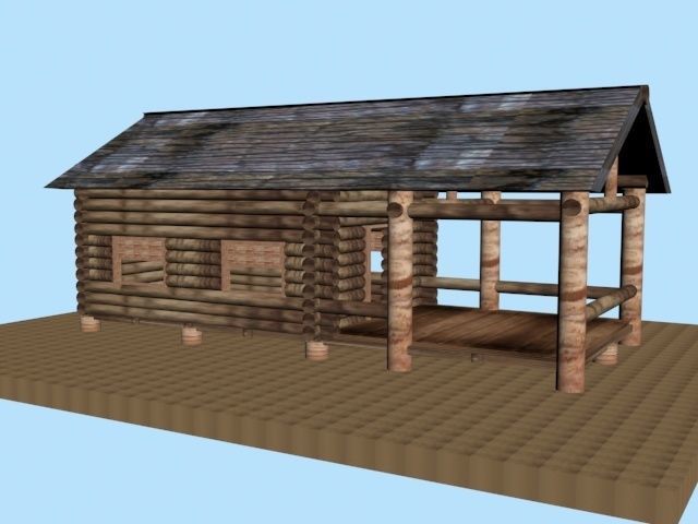 3D model Log Cabin VR / AR / low-poly | CGTrader