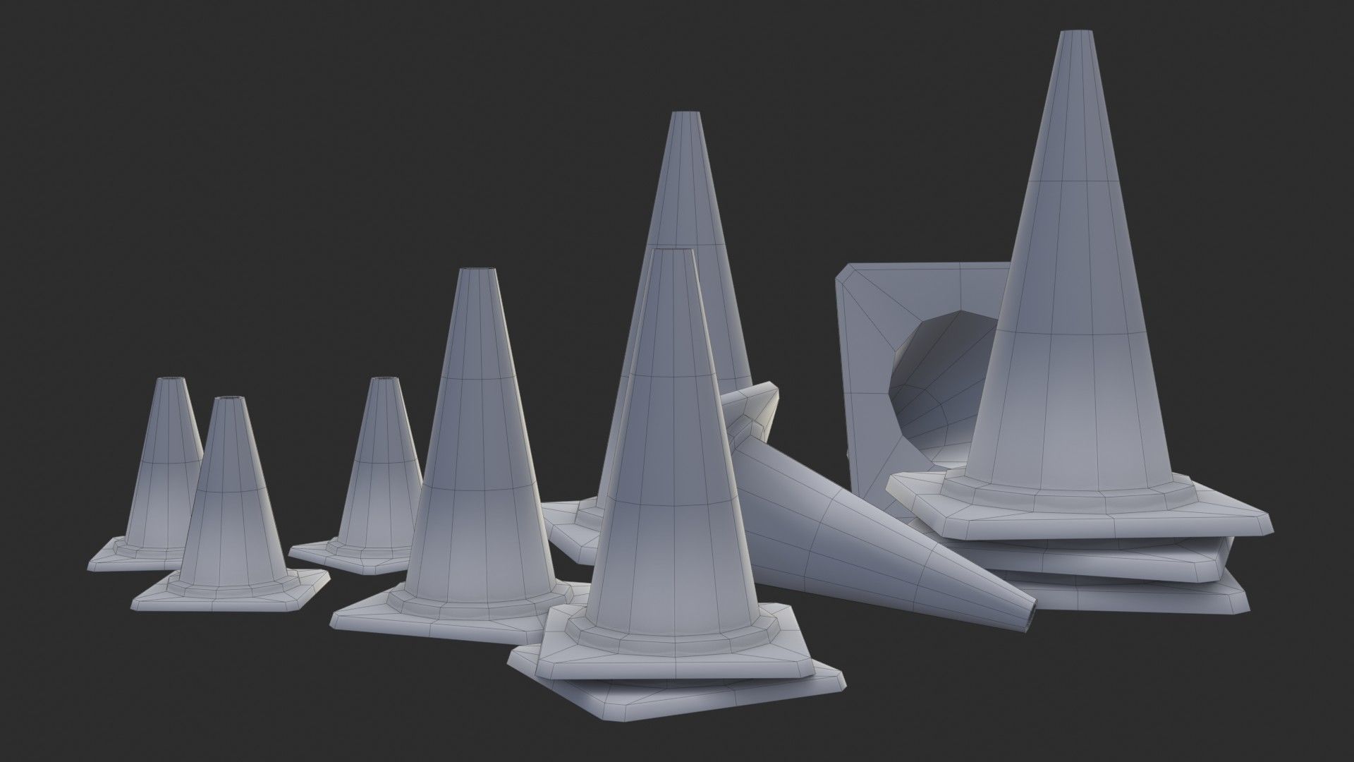 3D model Traffic Cone Assets 01 VR / AR / low-poly | CGTrader