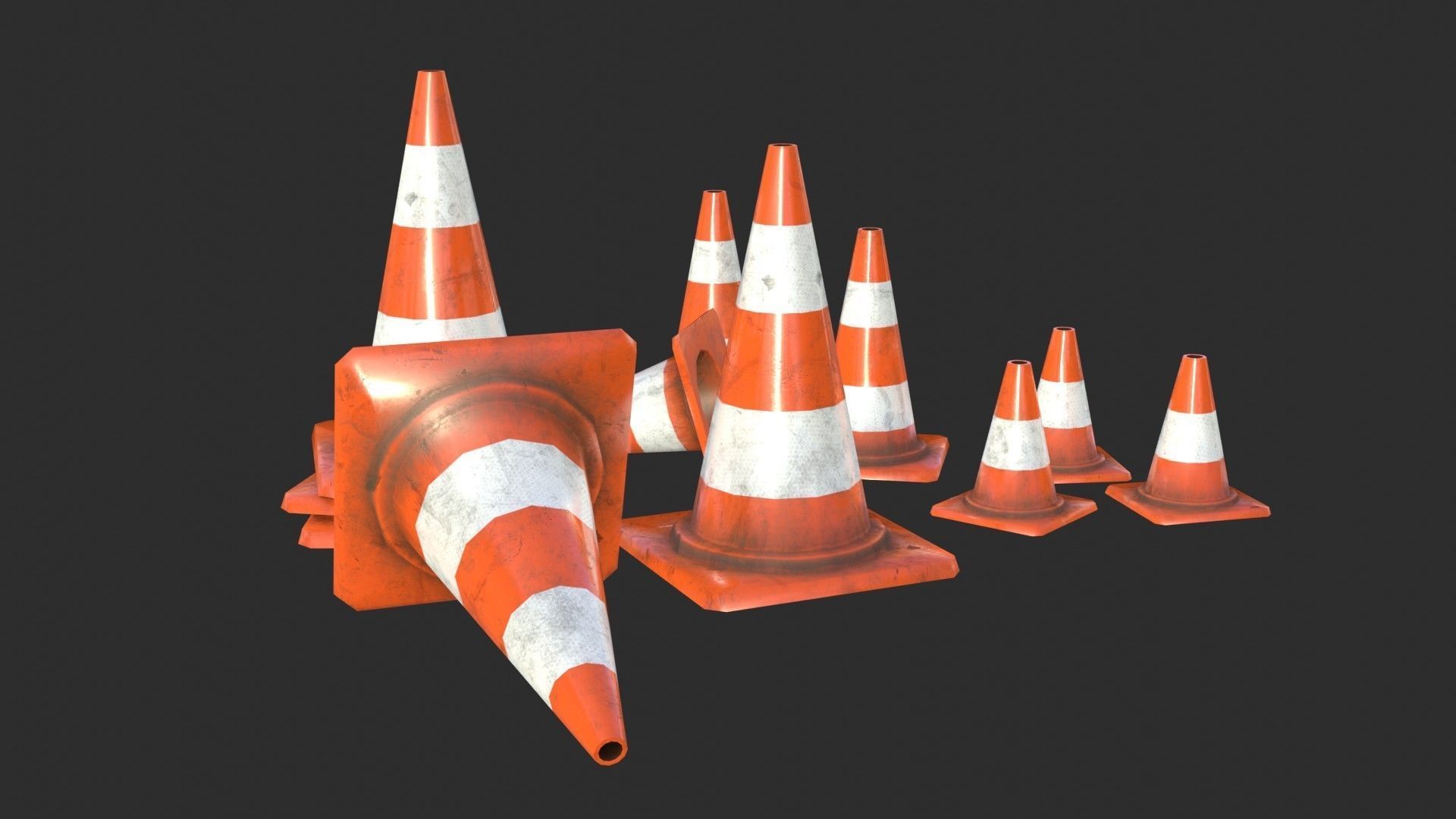 3D model Traffic Cone Assets 01 VR / AR / low-poly | CGTrader
