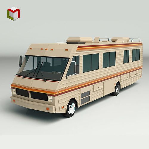 3D model Low Poly Motorhome 02 VR / AR / low-poly | CGTrader
