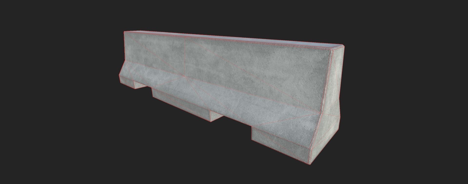 Barriers Bundle Low Poly PBR Concrete free VR / AR / low-poly 3D model ...