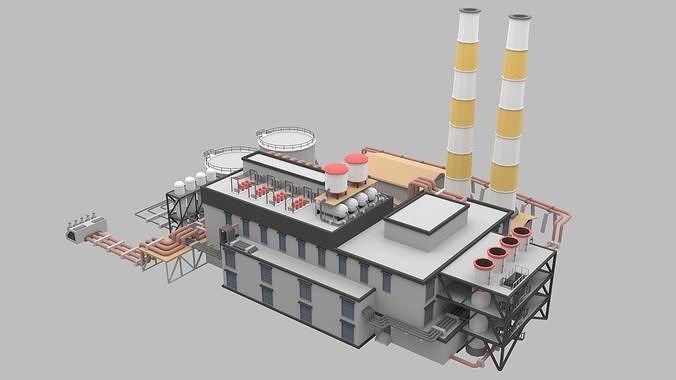 3D model Powerplant power plant VR / AR / low-poly | CGTrader