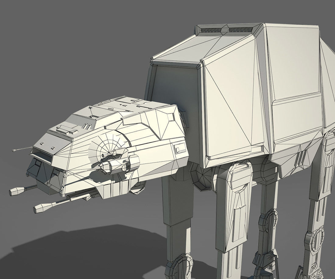 3D model Game Ready Star Wars AT-AT Imperial Walker VR / AR / low-poly ...