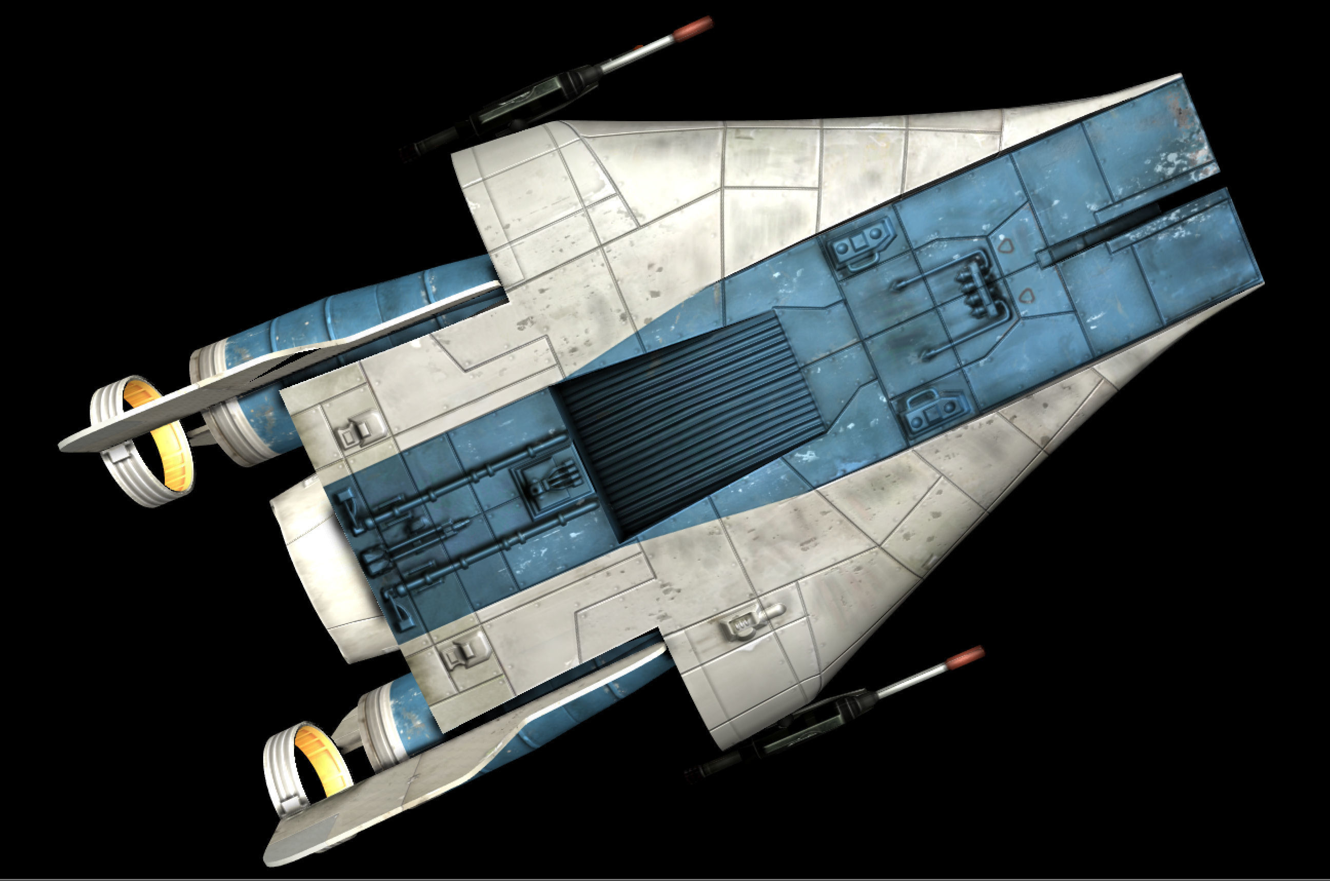 3D model Game Ready Star Wars RZ-1 A-wing interceptor Starfighter VR ...