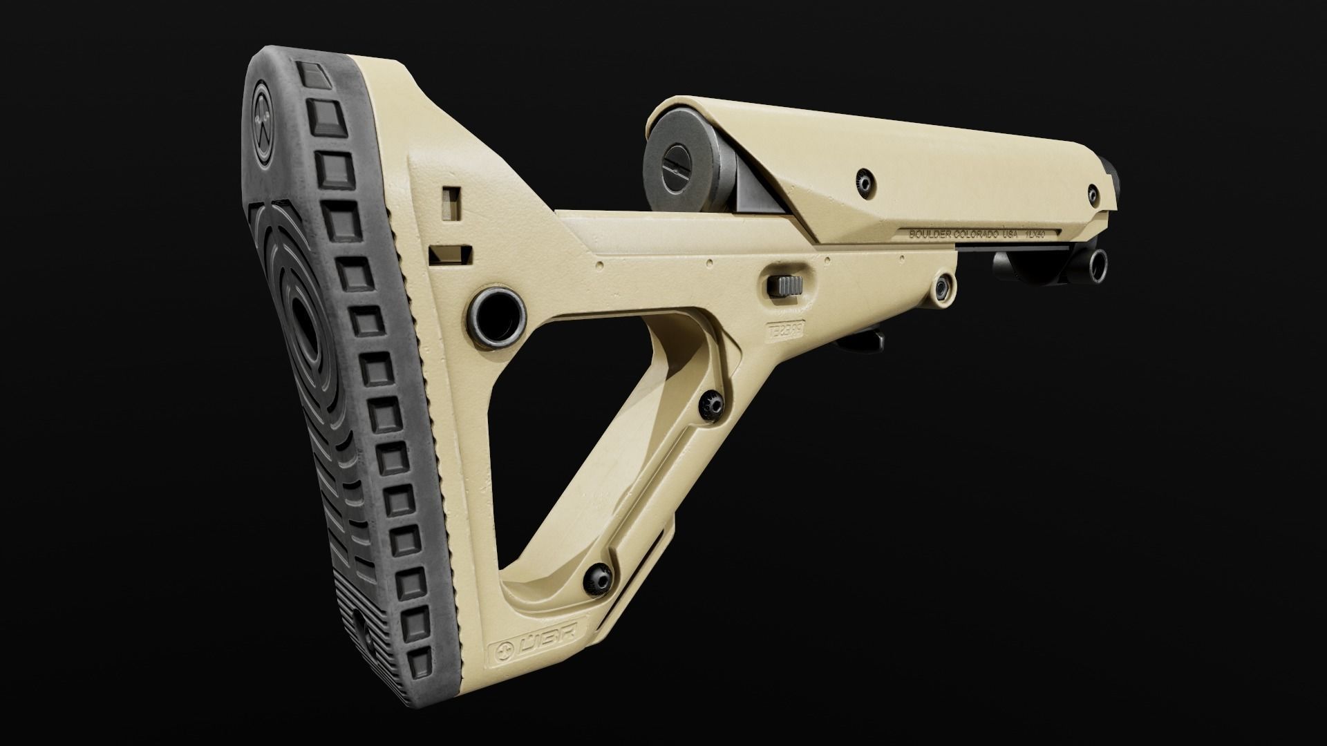 3D model Magpul UBR AR15 Collapsible Buttstock VR / AR / low-poly ...