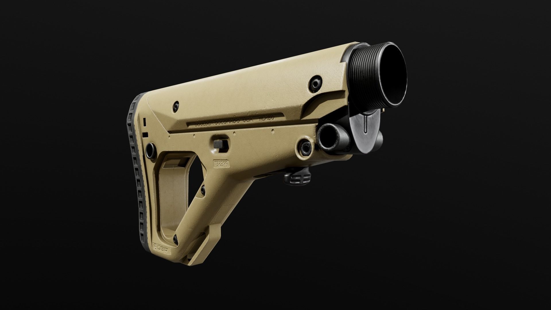 3D model Magpul UBR AR15 Collapsible Buttstock VR / AR / low-poly ...