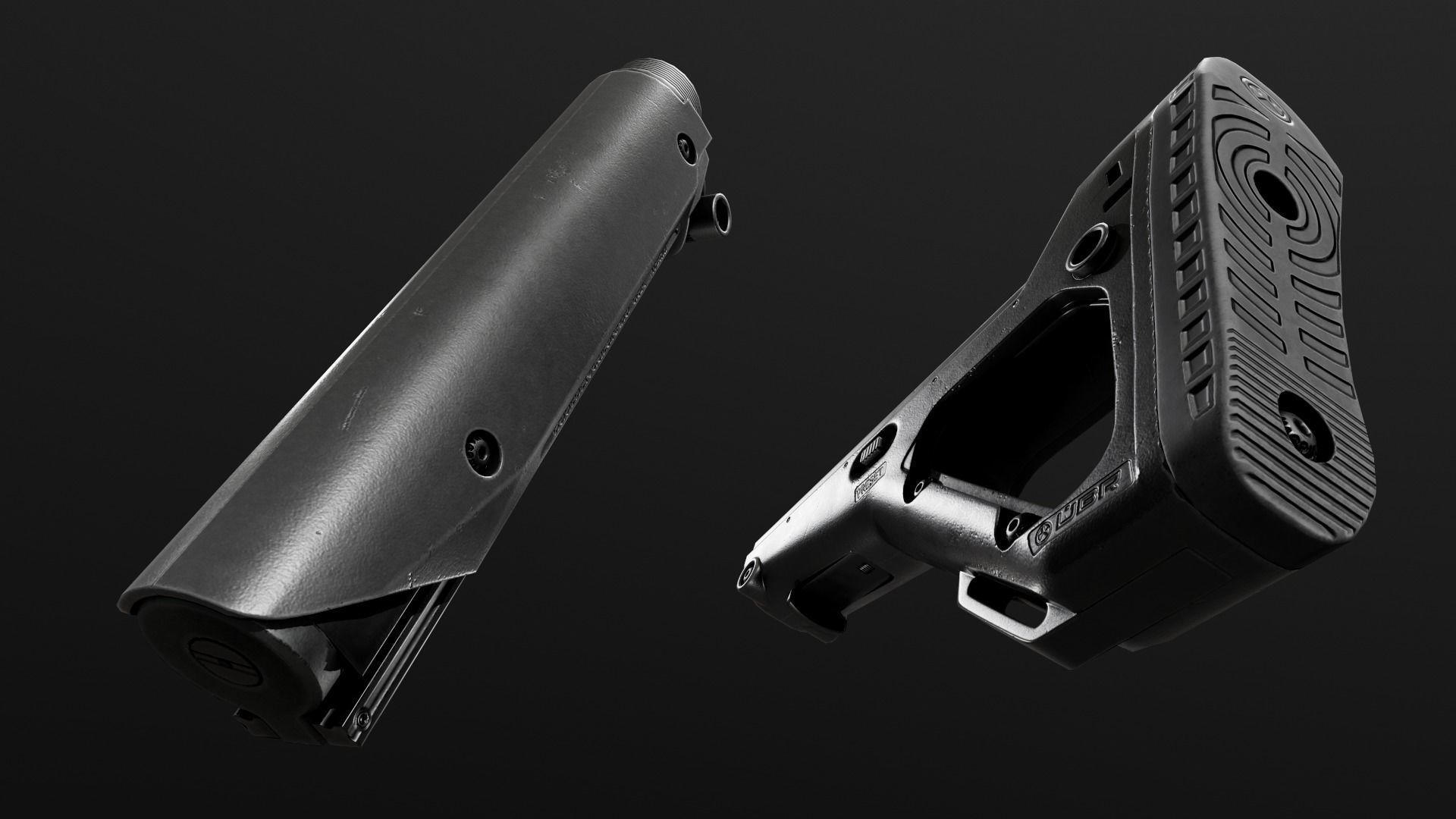 3D model Magpul UBR AR15 Collapsible Buttstock VR / AR / low-poly ...