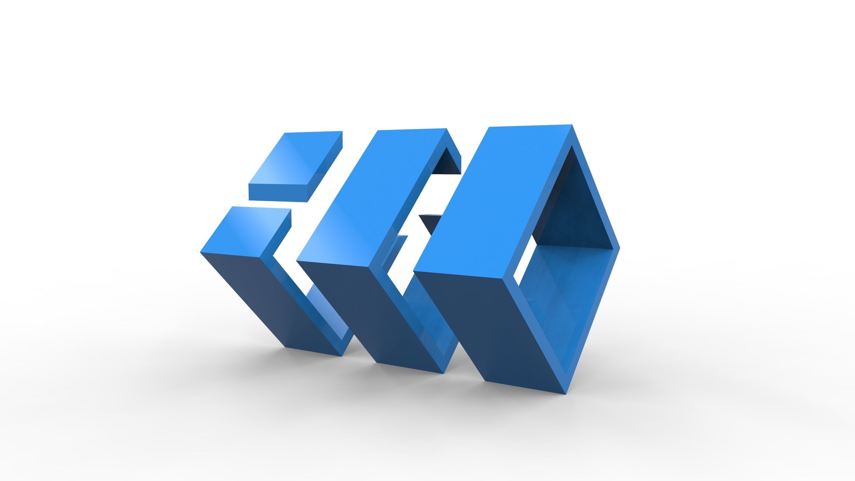 3D model ICO logo VR / AR / low-poly | CGTrader