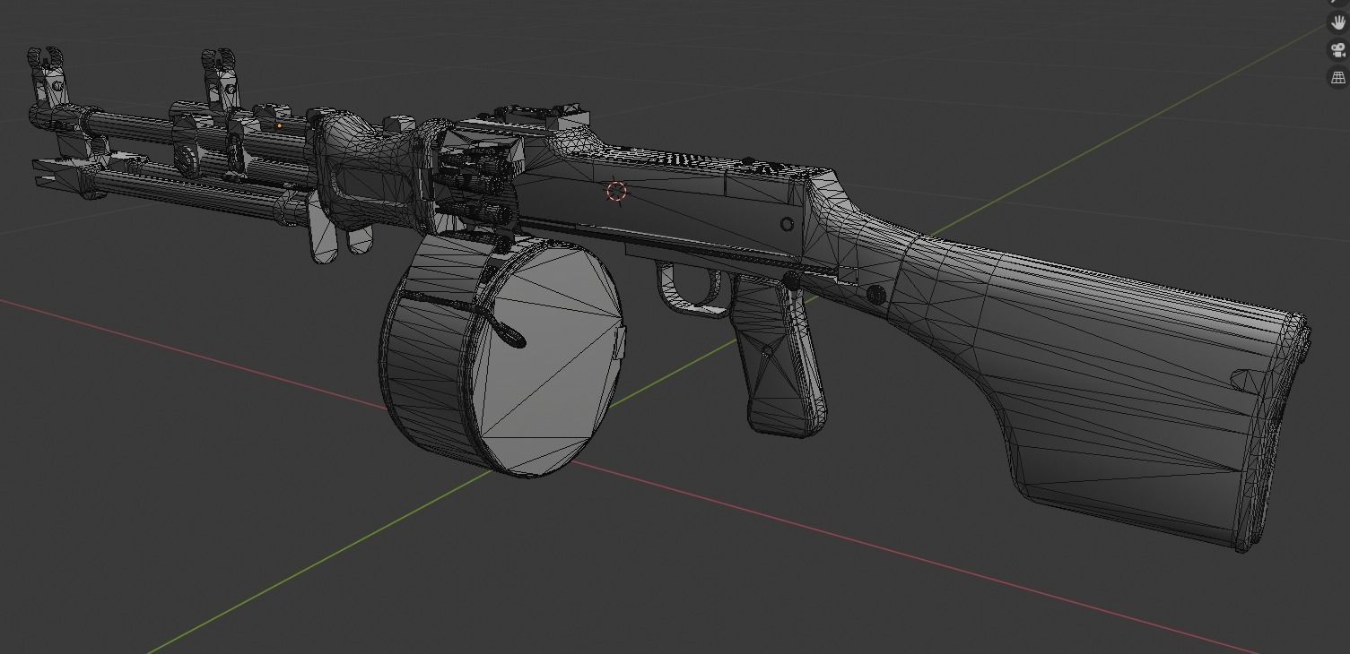 3D model RPD machinegun VR / AR / low-poly | CGTrader