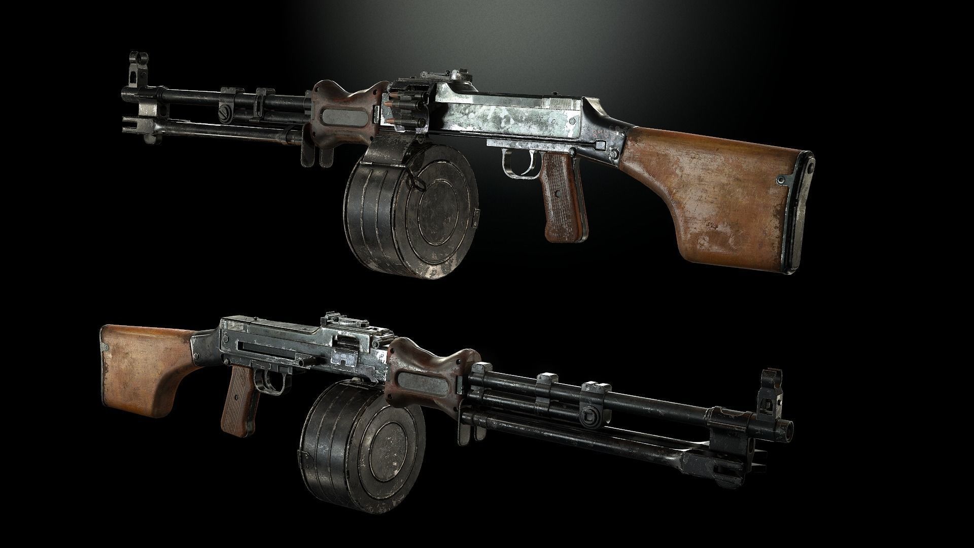 3D model RPD machinegun VR / AR / low-poly | CGTrader