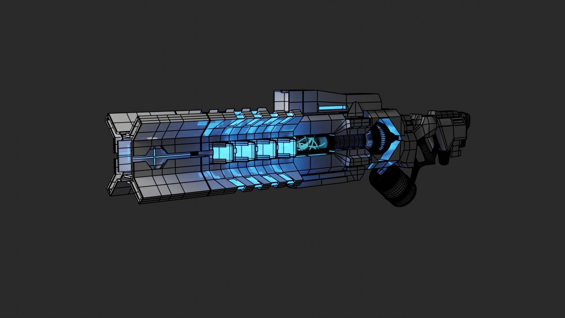 Sci-fi Energy Gun free 3D model | CGTrader