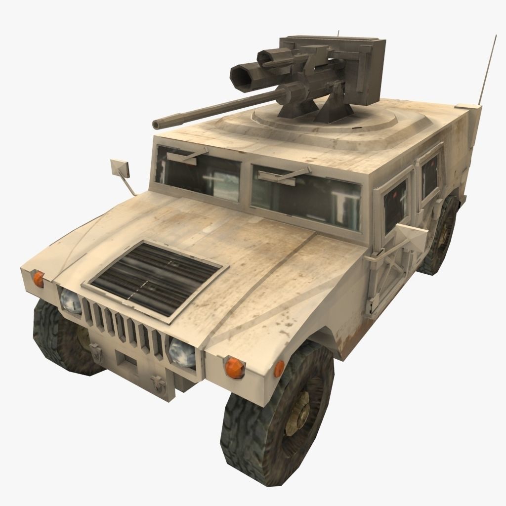 HUMVEE M242 Bushmaster free VR / AR / low-poly 3D model | CGTrader