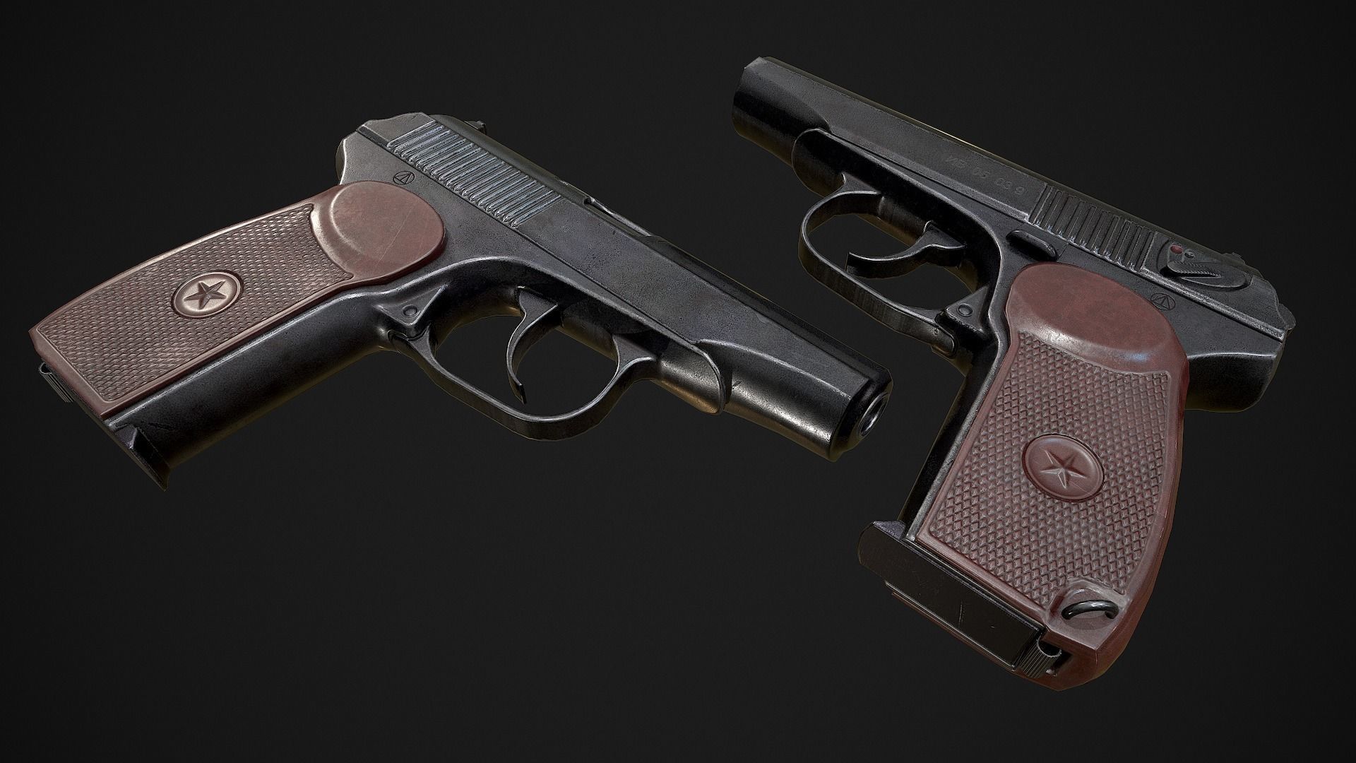 3D model Pistol Makarov VR / AR / low-poly | CGTrader
