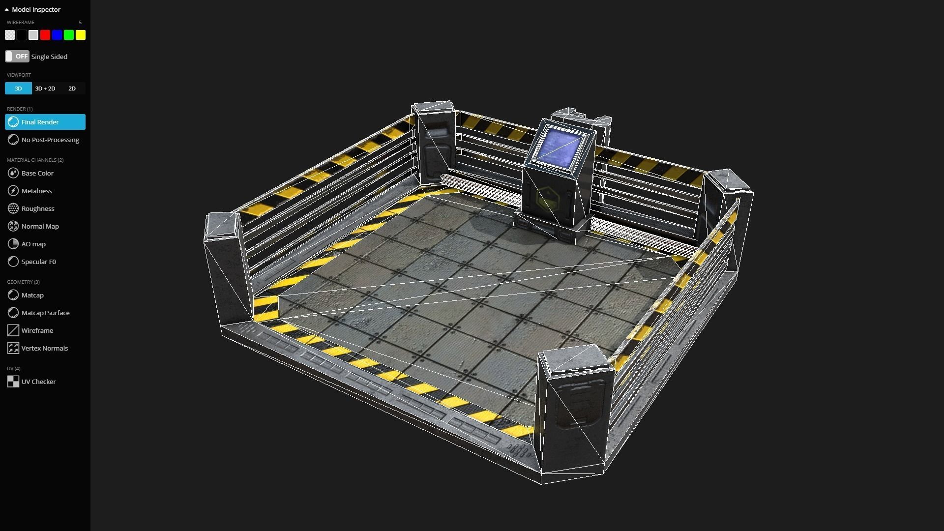 3D model 3D Lowpoly - SCIFI LIFT ELEVATOR VR / AR / low-poly | CGTrader