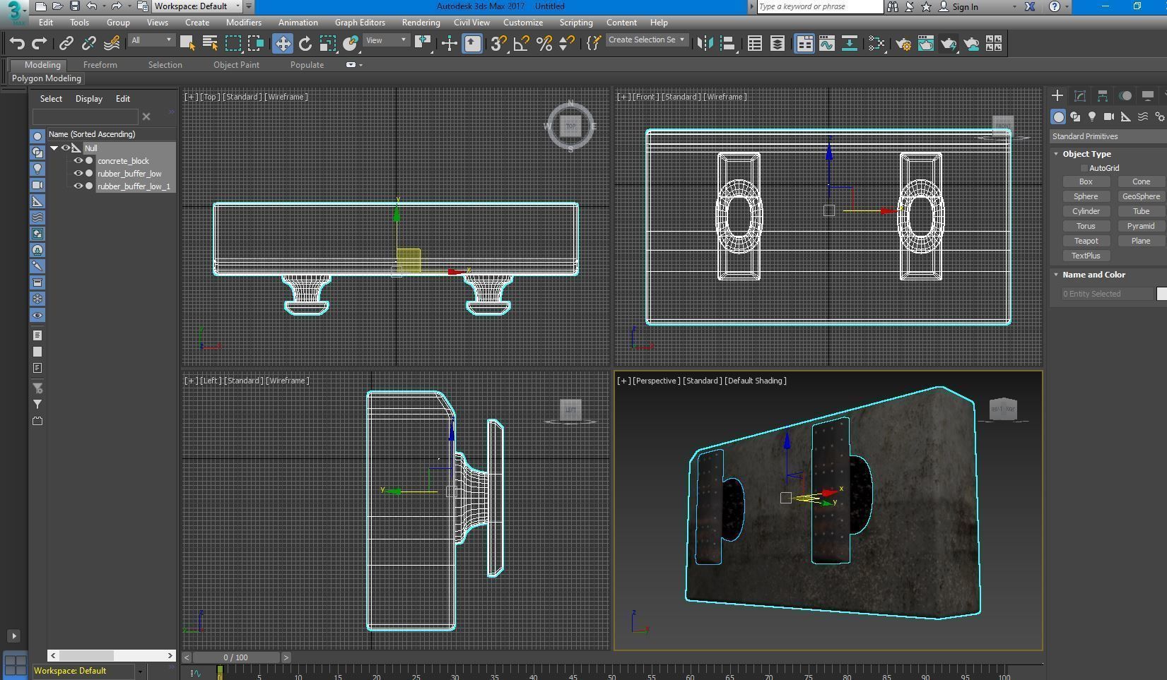 3D model Port concrete blocks VR / AR / low-poly | CGTrader