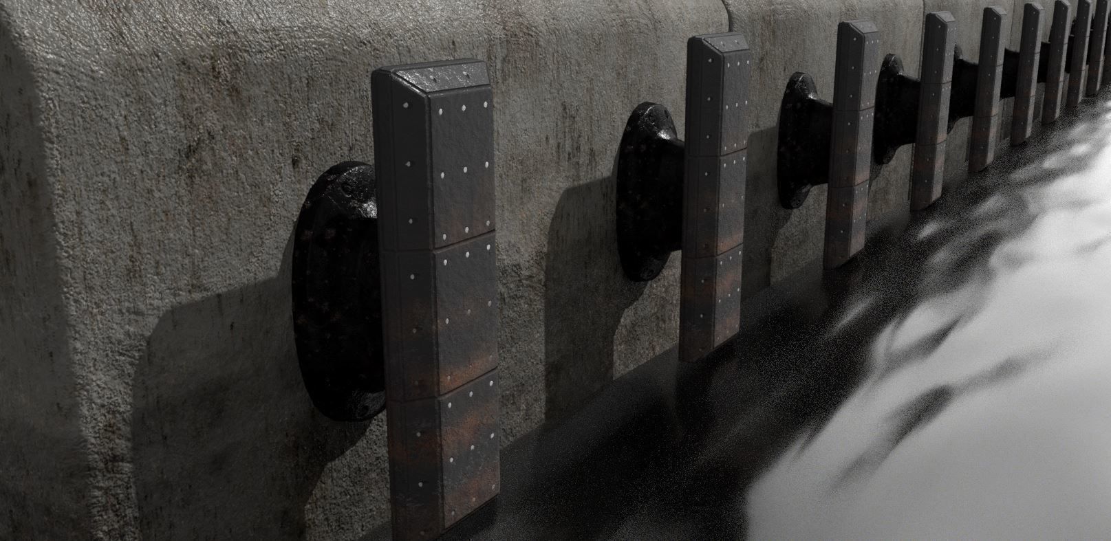 3D model Port concrete blocks VR / AR / low-poly | CGTrader