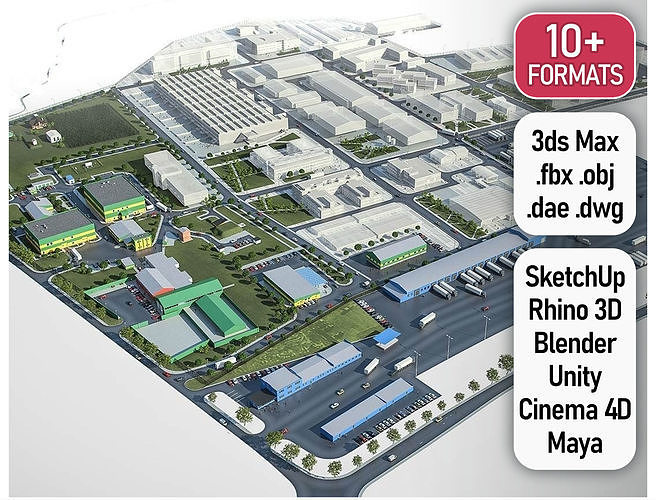 3D model Industrial Factory VR / AR / low-poly | CGTrader