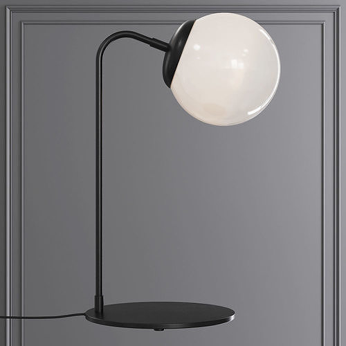 Modo Desk Lamp Black and Cream Glass 3D model | CGTrader
