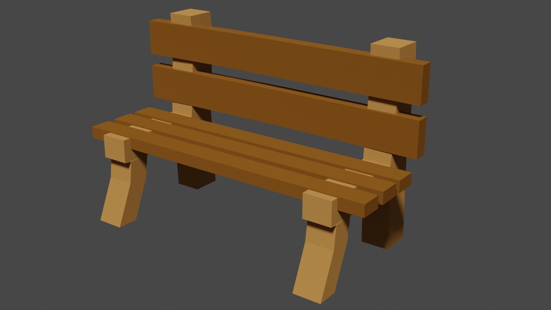 3D model Bench wooden VR / AR / low-poly | CGTrader