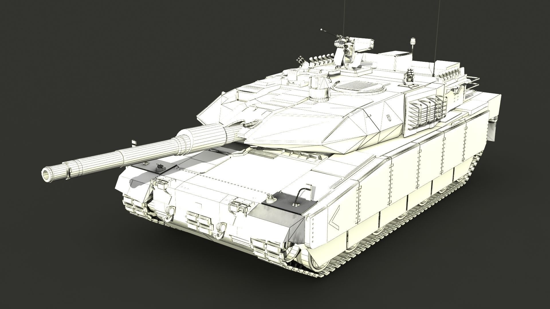 Turkish main battle tank ALTAY 3D model | CGTrader