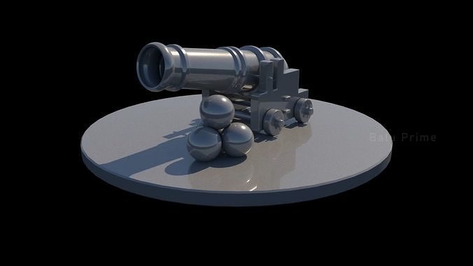 Cannon war machine - Vintage free 3D model | CGTrader
