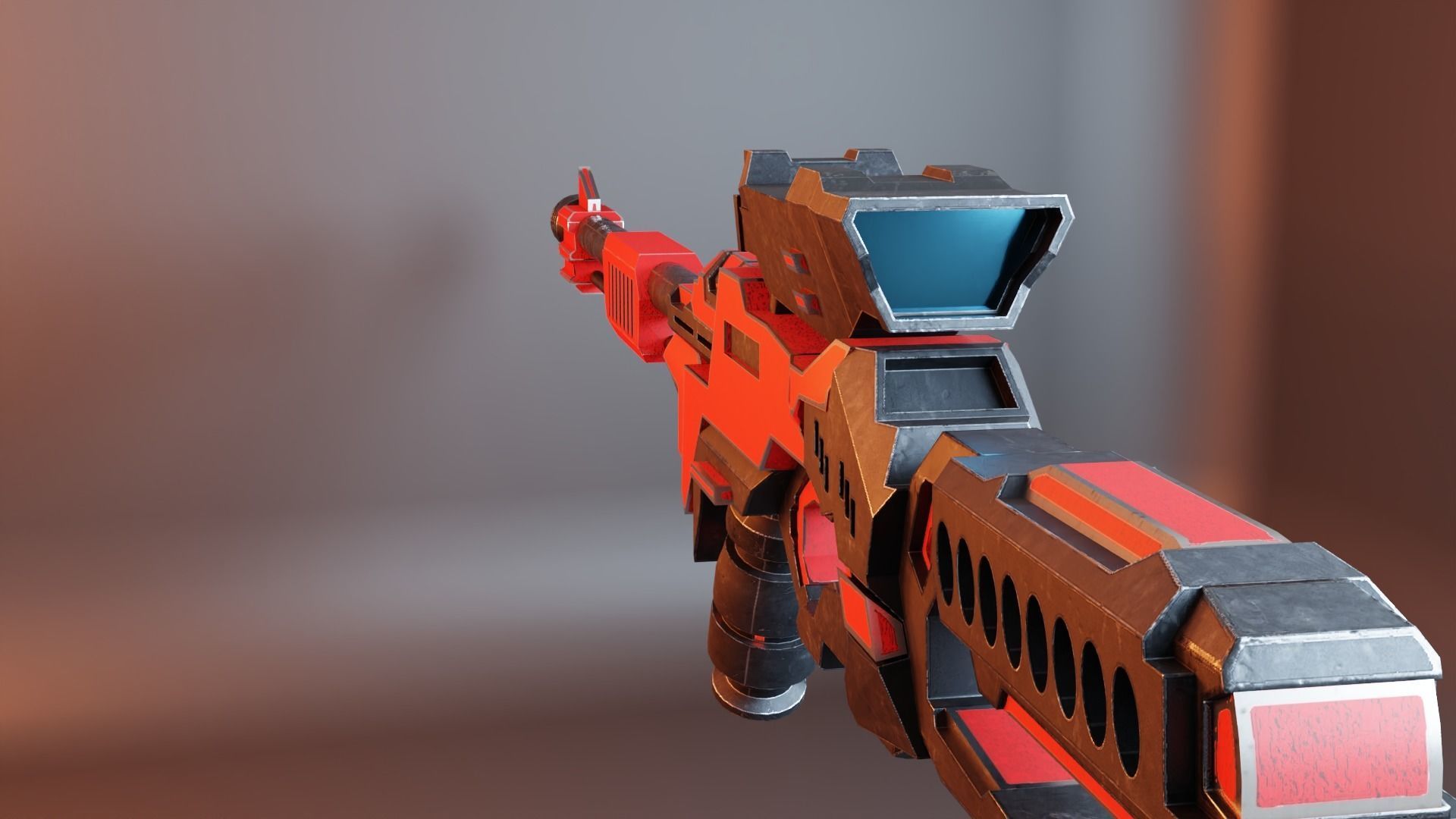 3D model SiFi Gun VR / AR / low-poly | CGTrader