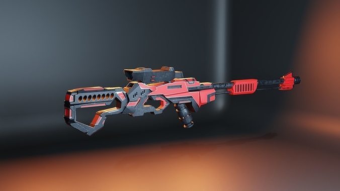 3D model SiFi Gun VR / AR / low-poly | CGTrader