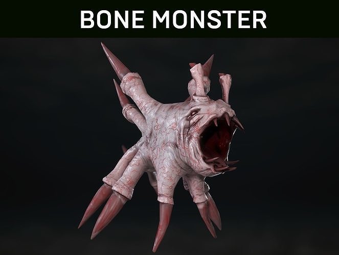 3D model Bone Monster VR / AR / low-poly rigged animated | CGTrader