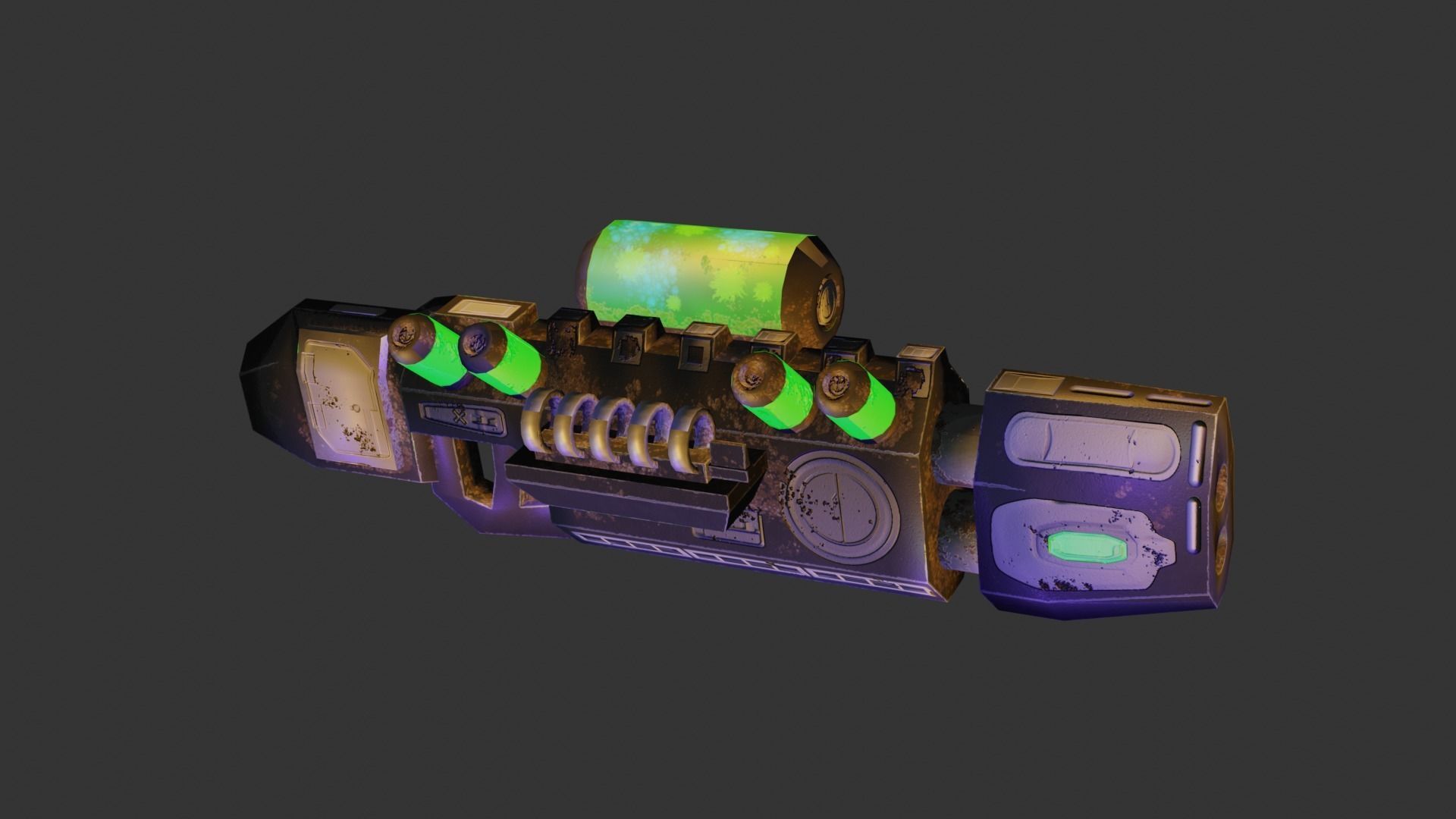 3D model Bio-Beam Rifle Sci-Fi Weapon RTS Low-Poly Model VR / AR / low ...