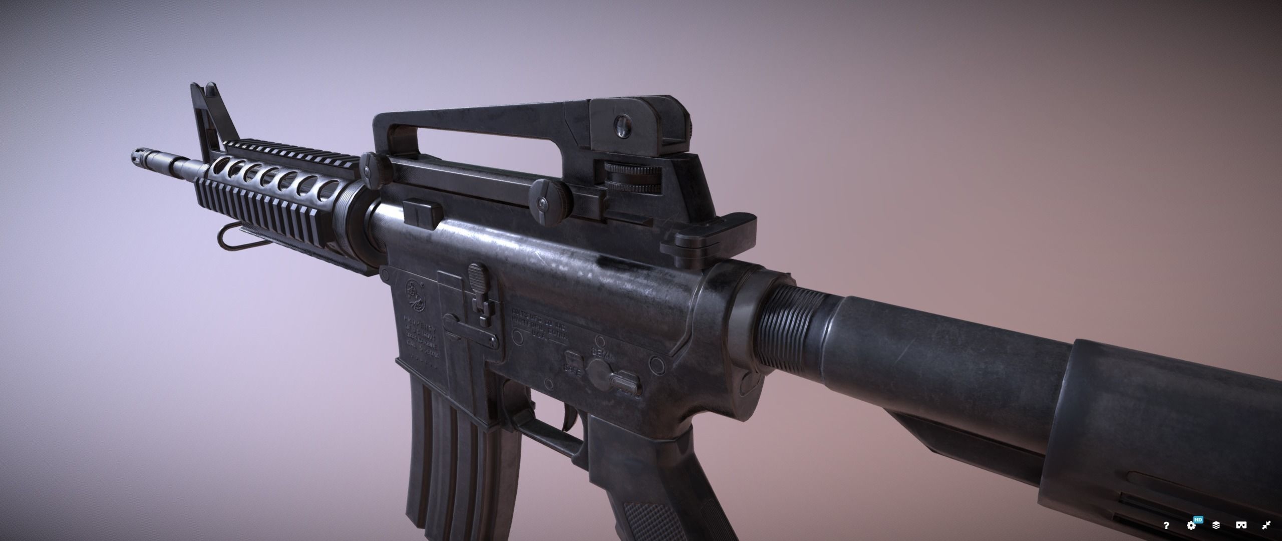 3D model Colt M4 Rifle VR / AR / low-poly | CGTrader