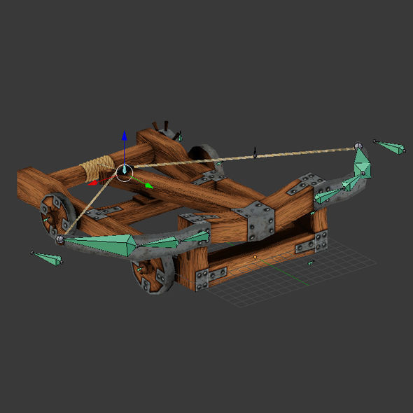 Ballista rigged Animation LowPoly free VR / AR / low-poly 3D model ...