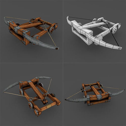 Ballista rigged Animation LowPoly free VR / AR / low-poly 3D model ...