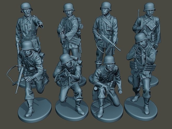 German soldiers ww2 G2 Pack1 3D Model Collection | CGTrader