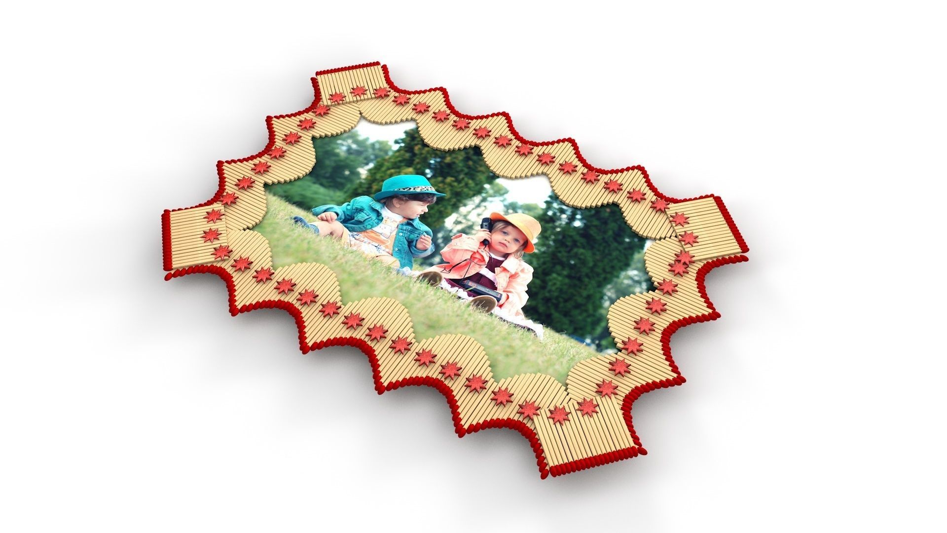 Matchstick photo Frame 3D model animated | CGTrader