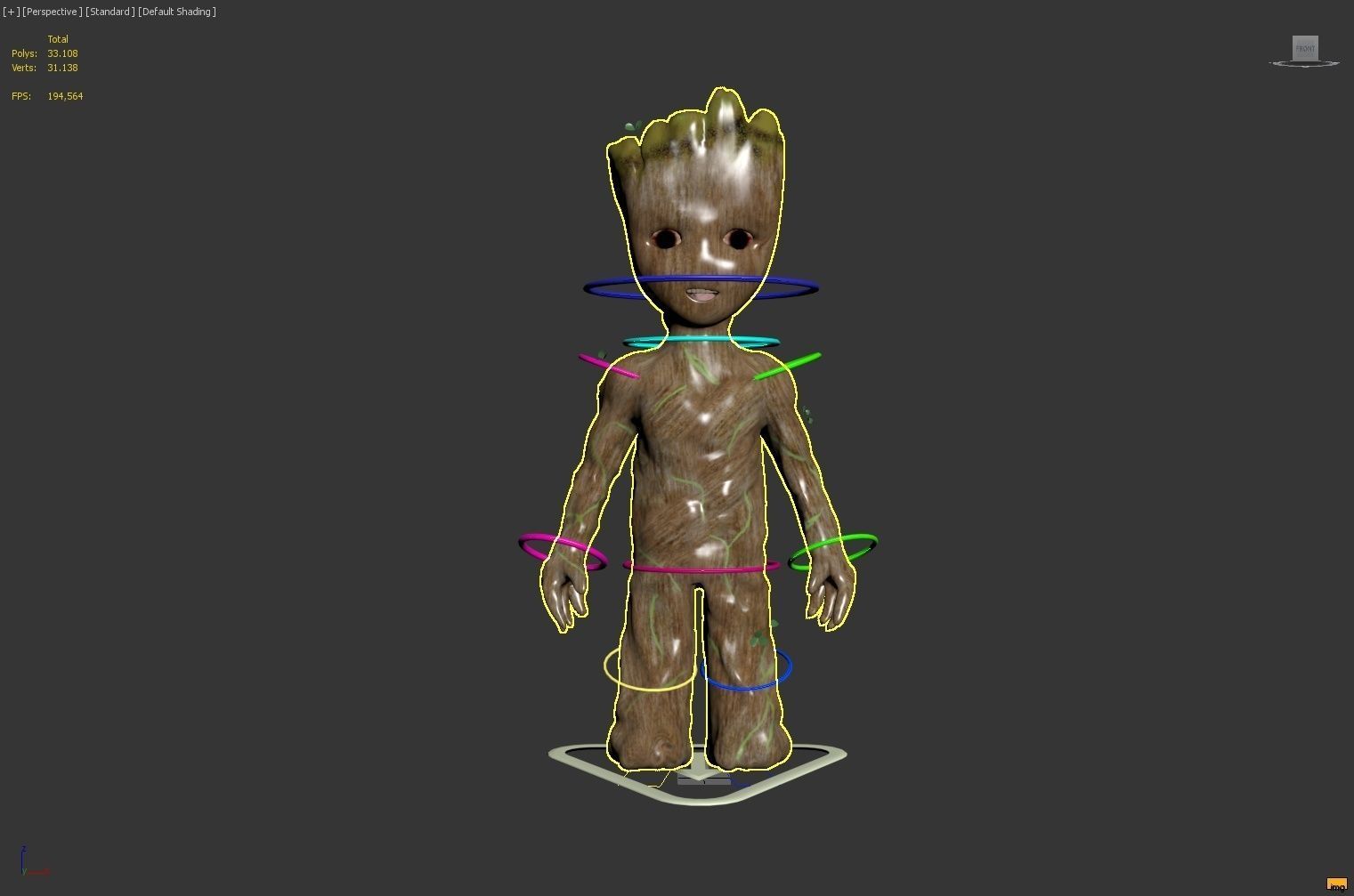 baby groot 3D model rigged | CGTrader