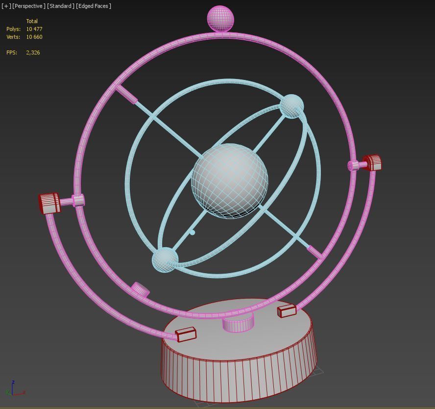 3D model Magnetic Pendulum rotating eternal balls VR / AR / low-poly | CGTrader