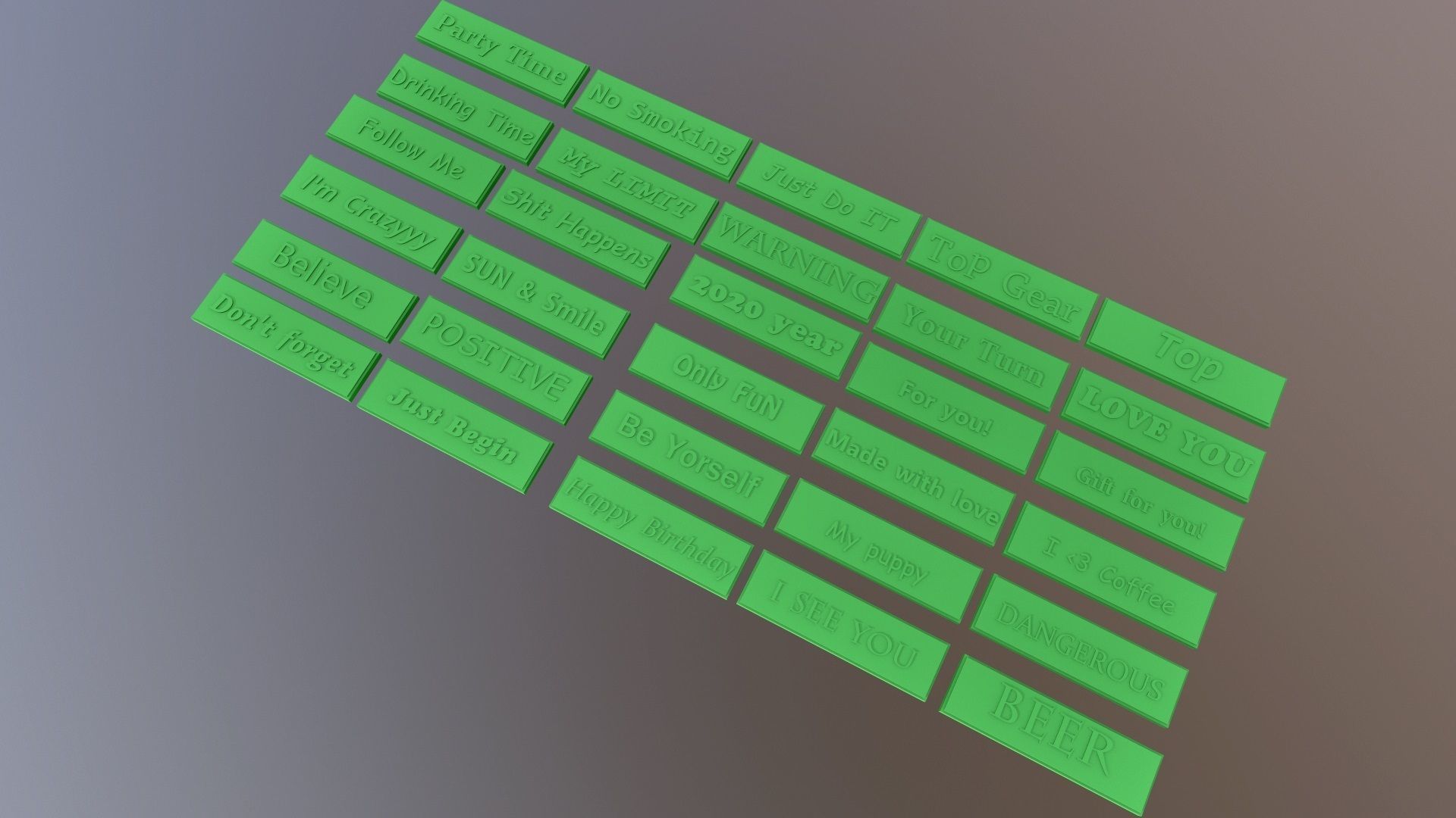 30 labels 3D model 3D printable | CGTrader