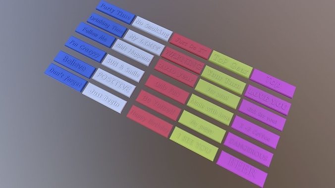 30 labels 3D model 3D printable | CGTrader