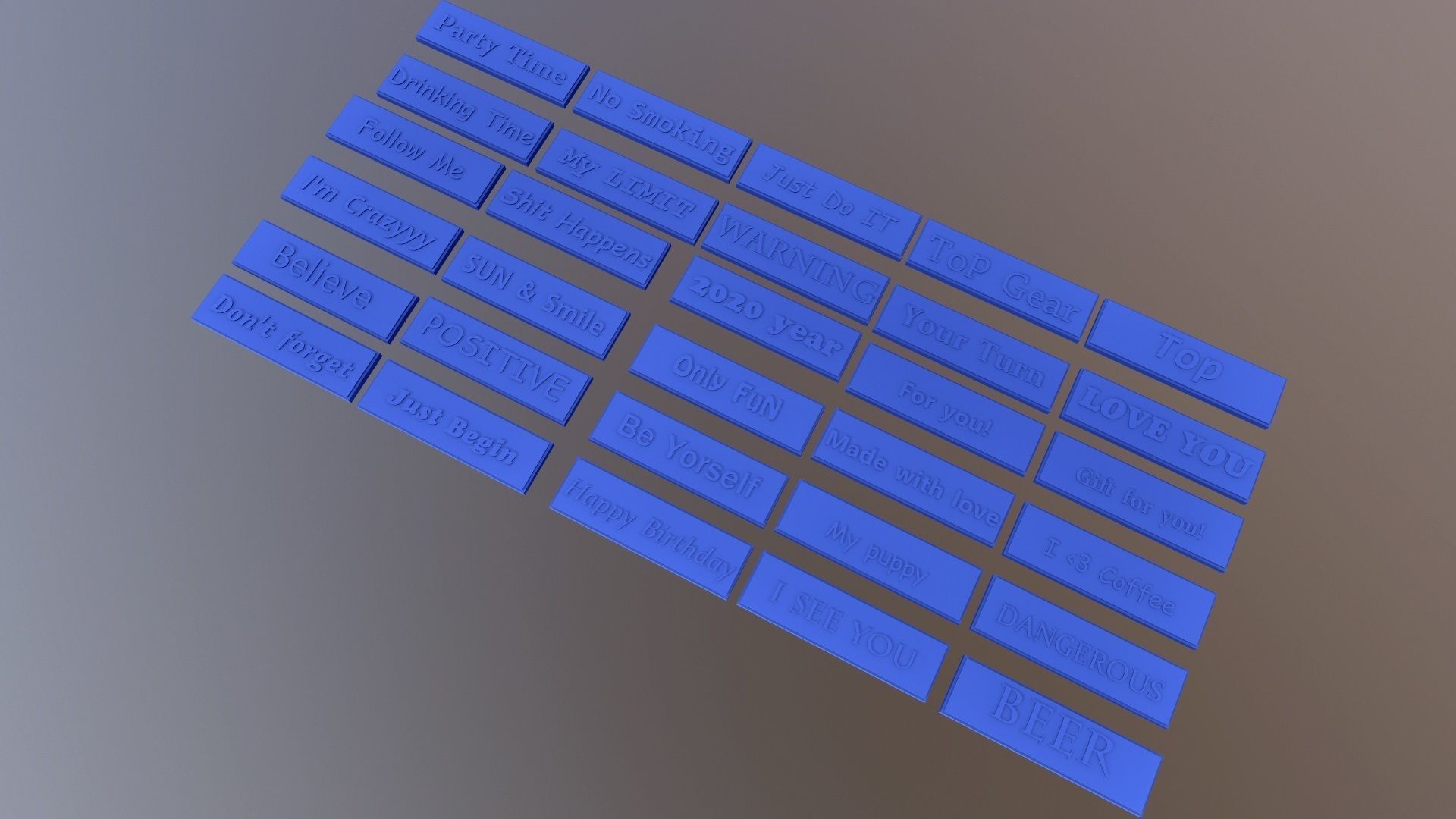 30 labels 3D model 3D printable | CGTrader